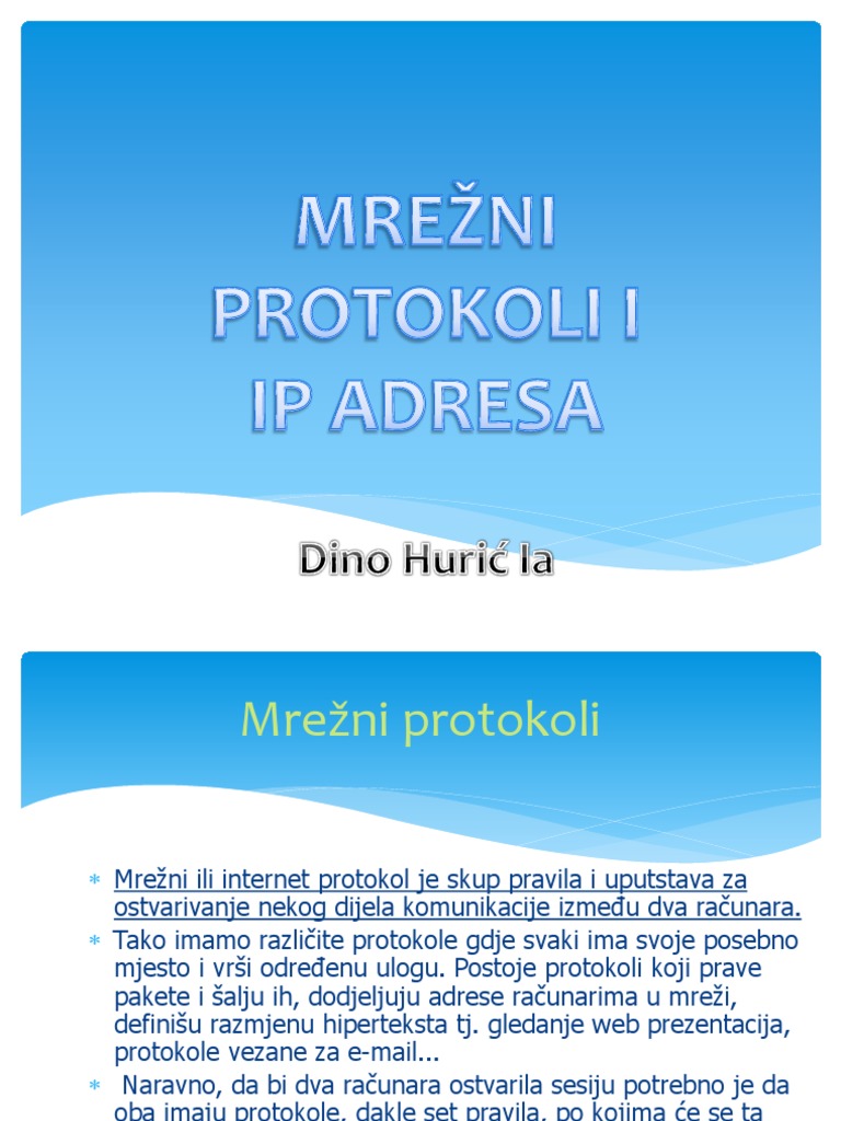Internet Protokoli I IP Adresa | PDF
