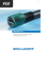 Helicoil Tapping Chart: H Is Equal To Insert Nominal Length +1 Pitch | PDF