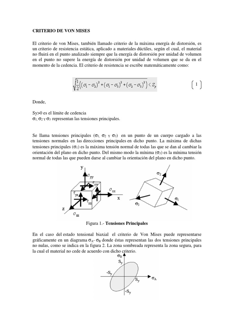 Criterio de Von Mises PDF | PDF