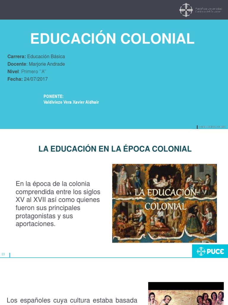 Educación en La Época Colonial | PDF | Nueva españa | Educación avanzada