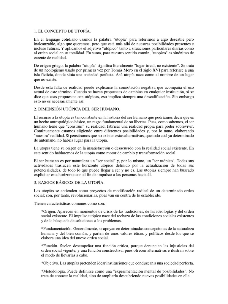 Utopia y Distopia | PDF | utopía | Anarquismo