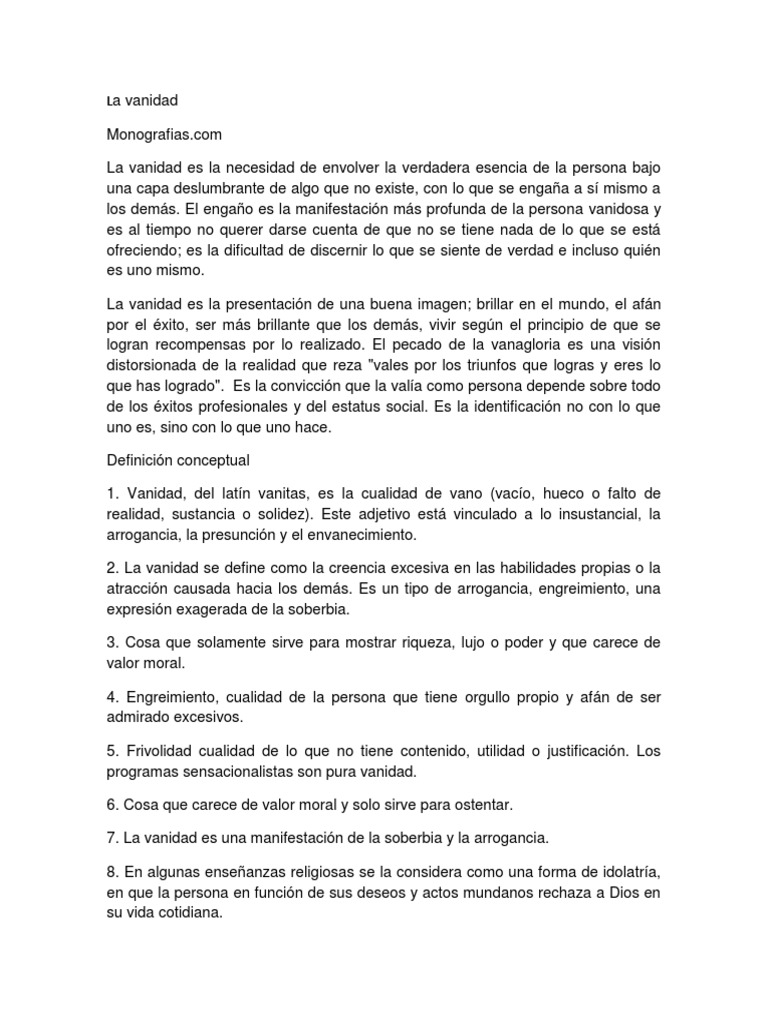 La Vanidad | PDF | Creencia religiosa y doctrina | Biblia