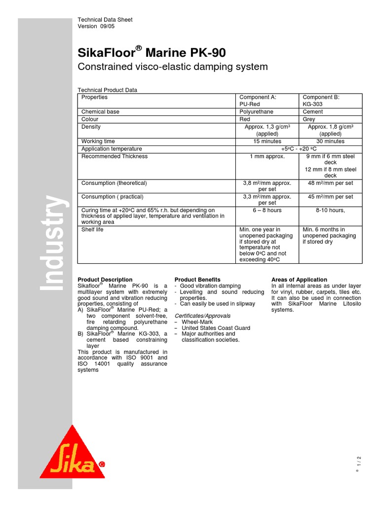 SikaFloor Marine PK90 DBM | PDF | Water | Building Engineering