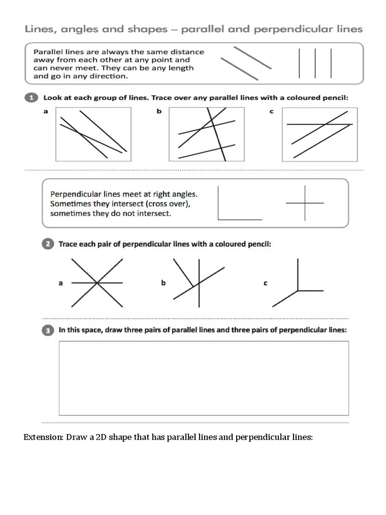Lines and Agles Sheet 1 | PDF