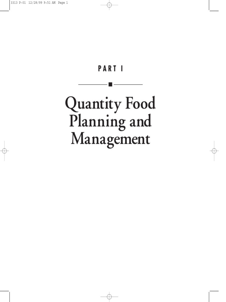 Food Production Planning and Management | PDF | Employment | Dietitian