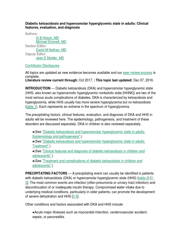 Clinical Features, Evaluation, and Diagnosis of Diabetic Ketoacidosis ...
