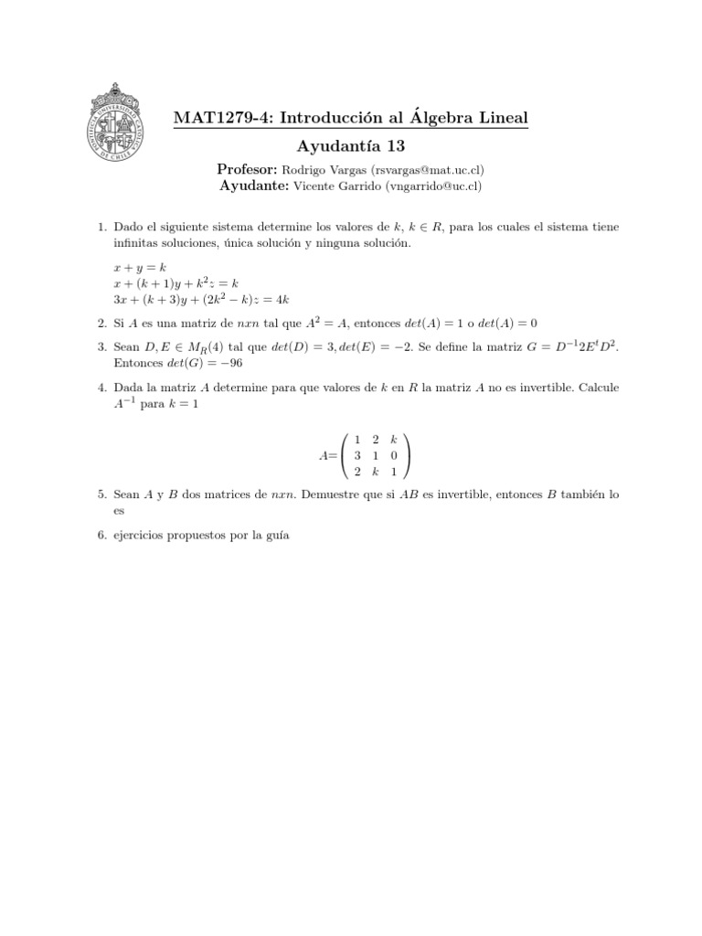 Álgebra Lineal | PDF