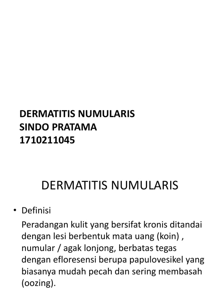 Dermatitis Numularis | PDF