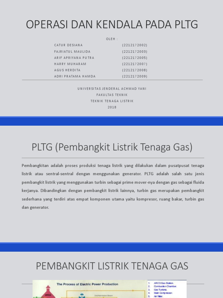 Operasi Dan Kendala Pada PLTG | PDF