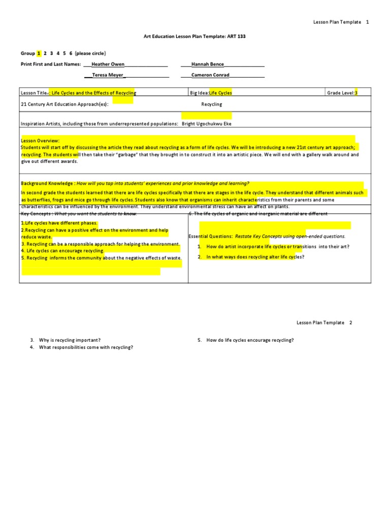 g1 - Lesson Plan | PDF | Lesson Plan | Learning