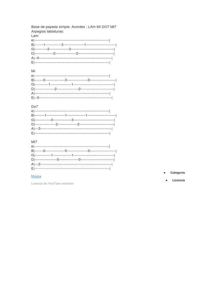 Base de Payada Simple | PDF