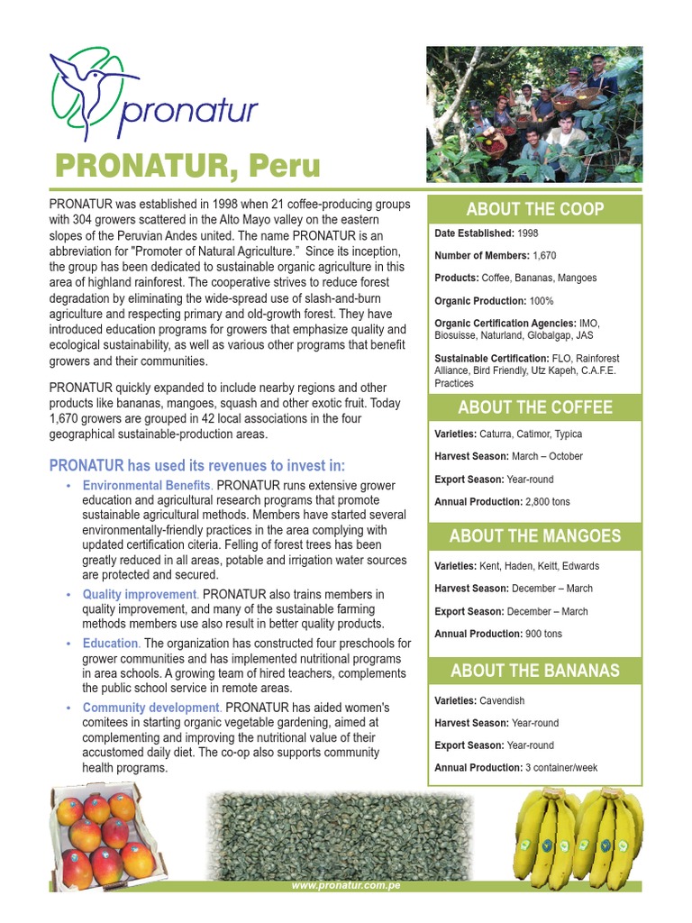 Producer Profile Pronatur PDF | PDF | Sustainable Agriculture | Agriculture
