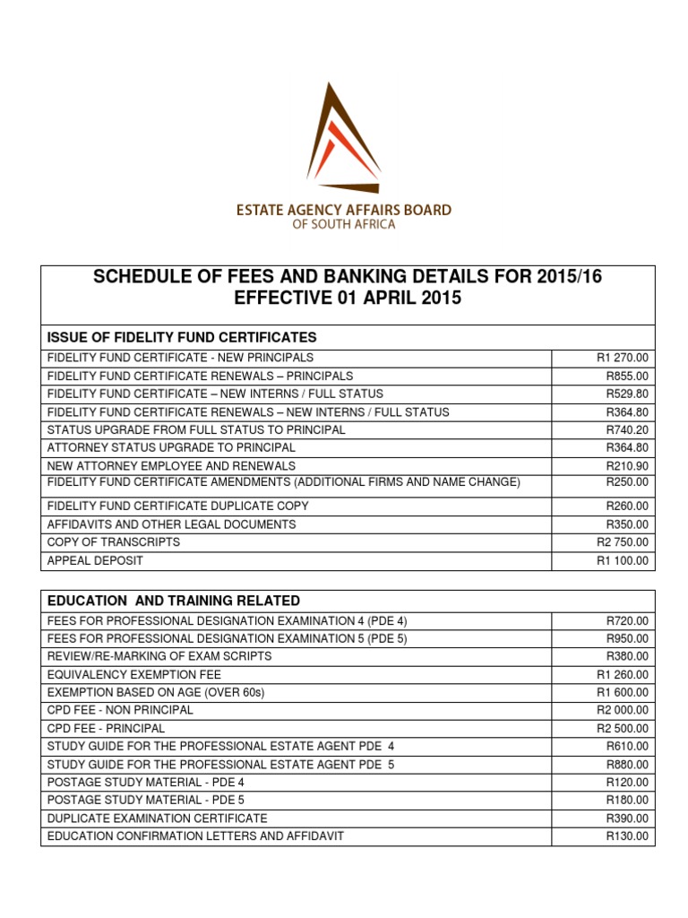 .Za-Uploads-Documents-Schedule of Fees and Banking Details For 2015 ...