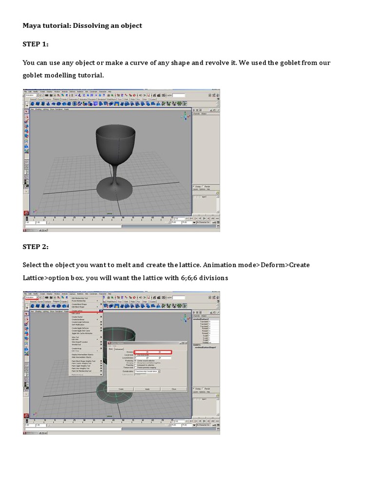Maya Tutorial Dissolving An Object | PDF