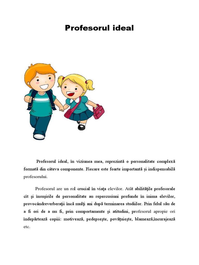Profesorul Ideal | PDF