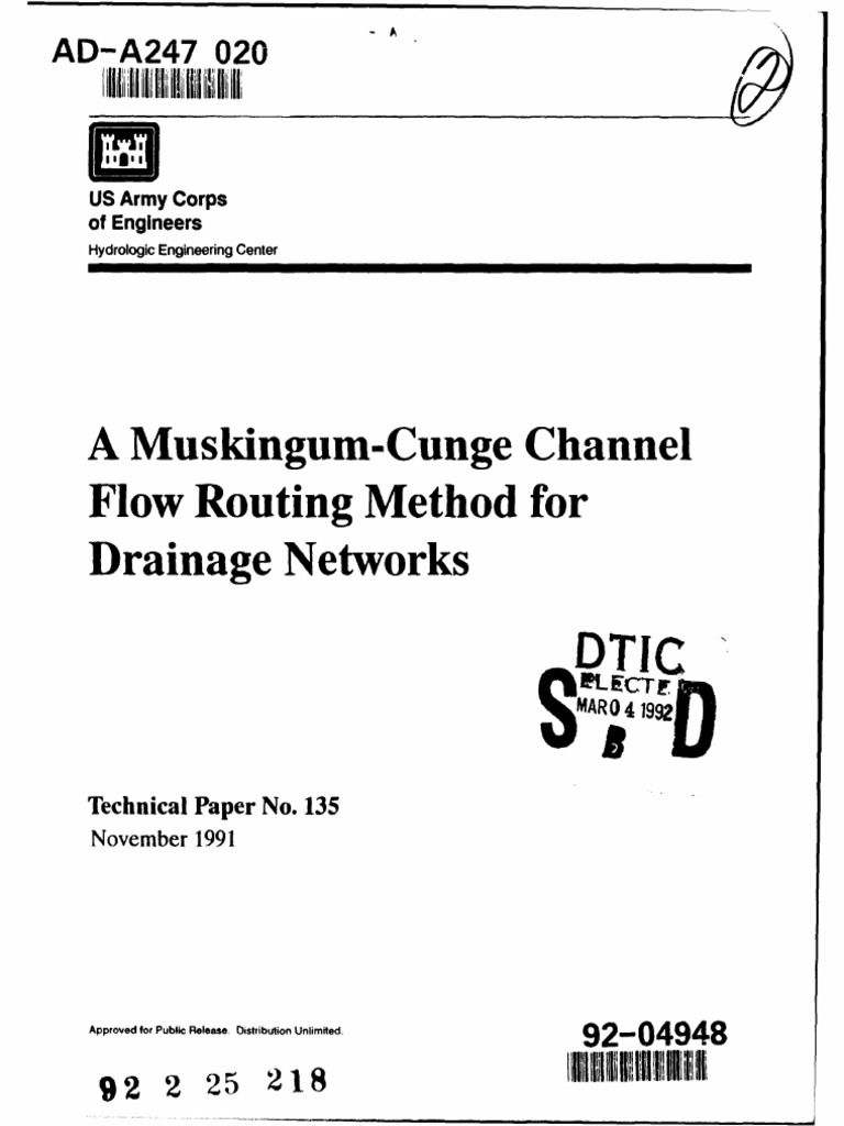 A Practical and Efficient Muskingum-Cunge Channel Flow Routing Method ...