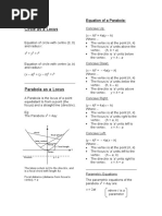 Conic Section Formula Sheet | PDF | Elementary Geometry | Euclidean ...