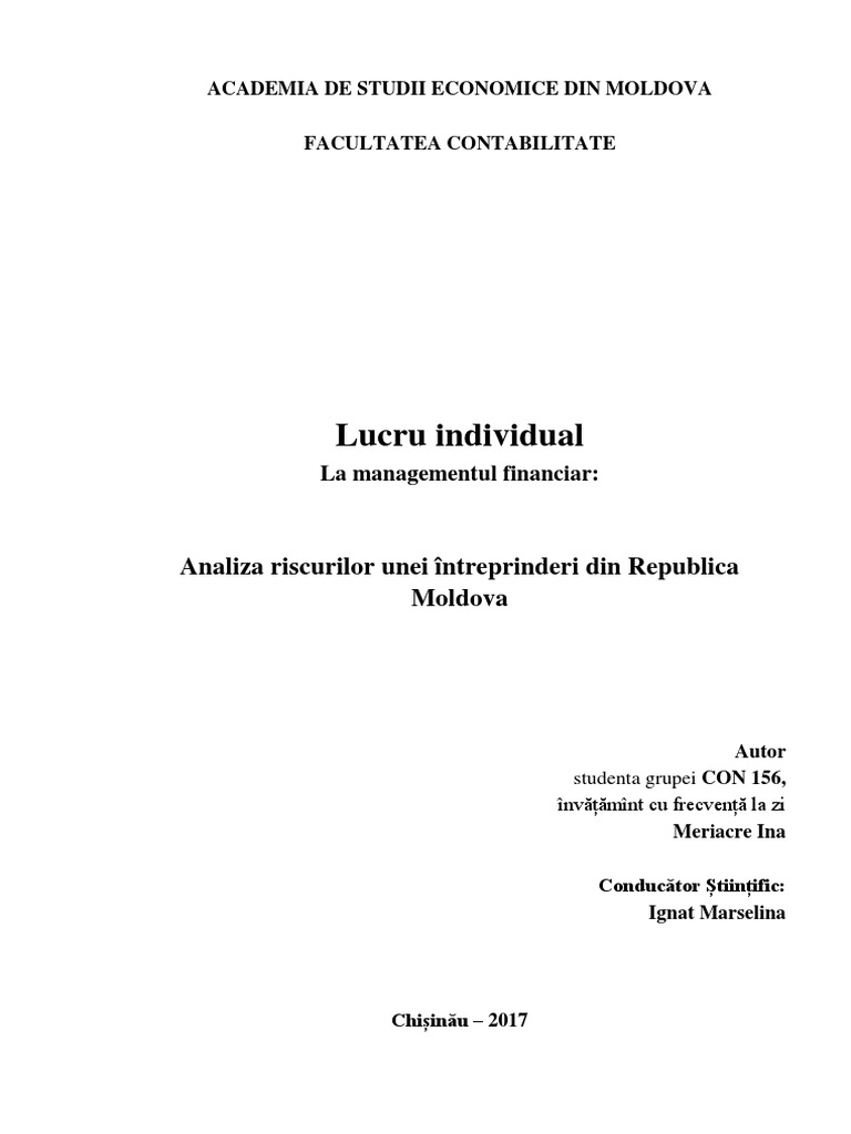 Lucru Individual La Management | PDF