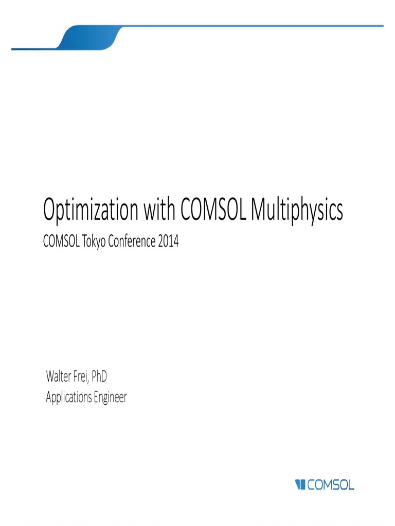Optimization With COMSOL Multiphysics | PDF | Mathematical Optimization | Loss Function