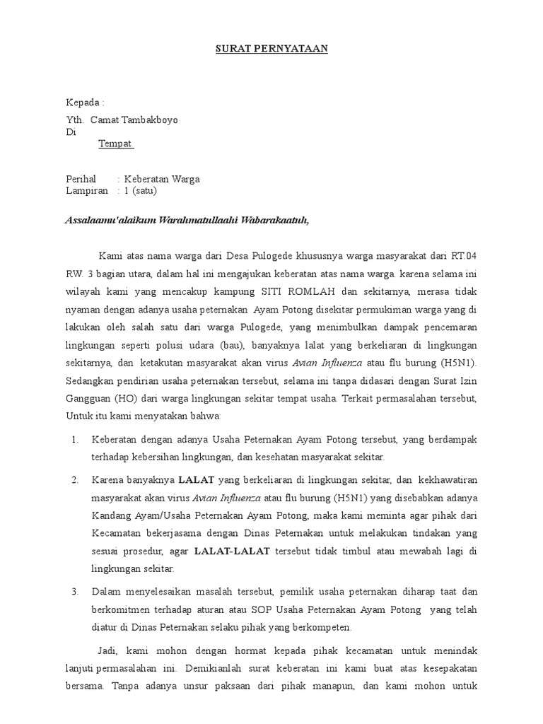 Format Surat Keberatan Warga - Delinewstv Format Surat Keberatan Warga - Delinewstv
