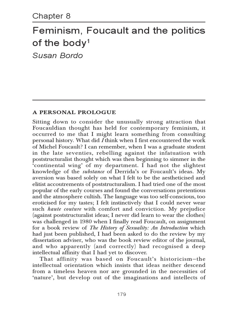 Feminism, Foucault & Body Politics | PDF | Feminism | Gender Studies