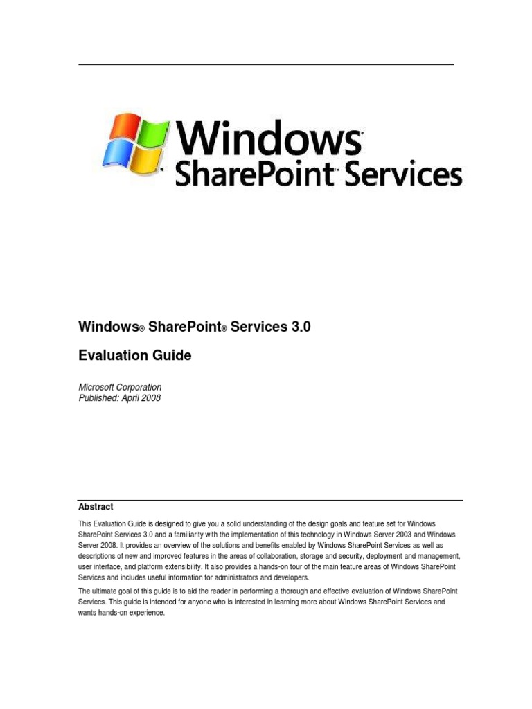 Sharepoint Guide Rfeb2010 | PDF | Share Point | Microsoft Windows