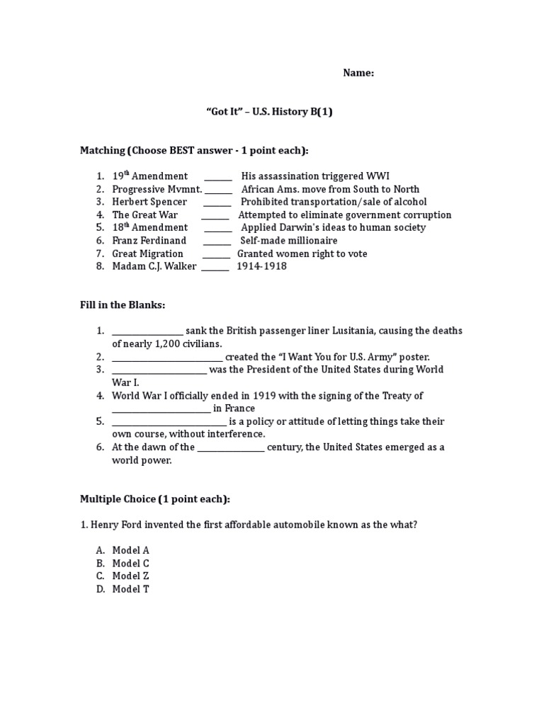 Ushistory Wwi | PDF | World War I | The United States