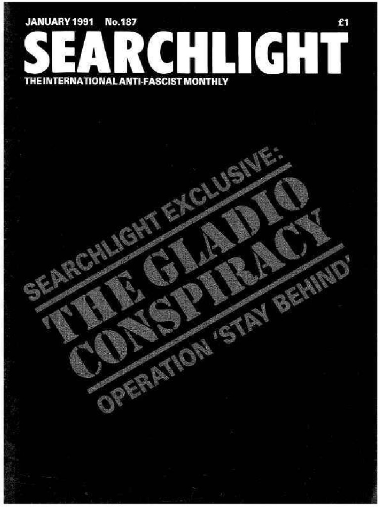 Searchlight 187 January 1991 | PDF | Secret Intelligence Service | Fascism
