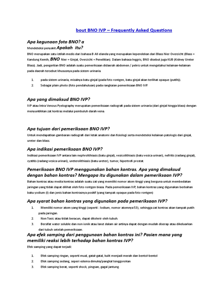 All About BNO IVP | PDF