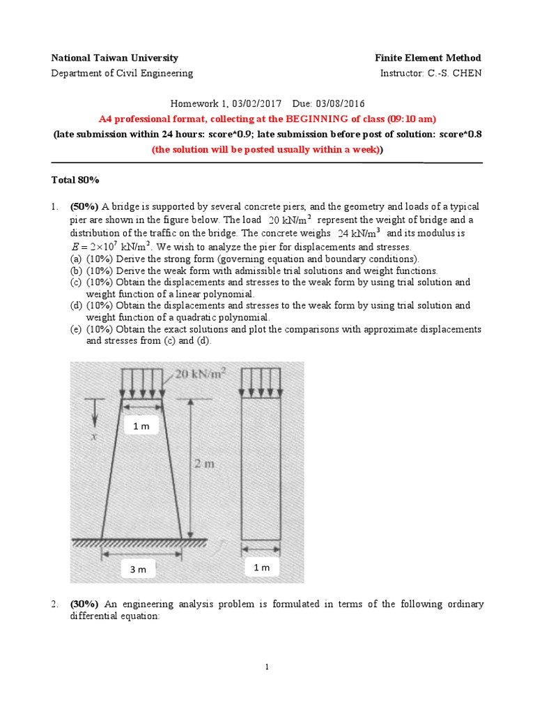 Civil Engineering Homework | PDF