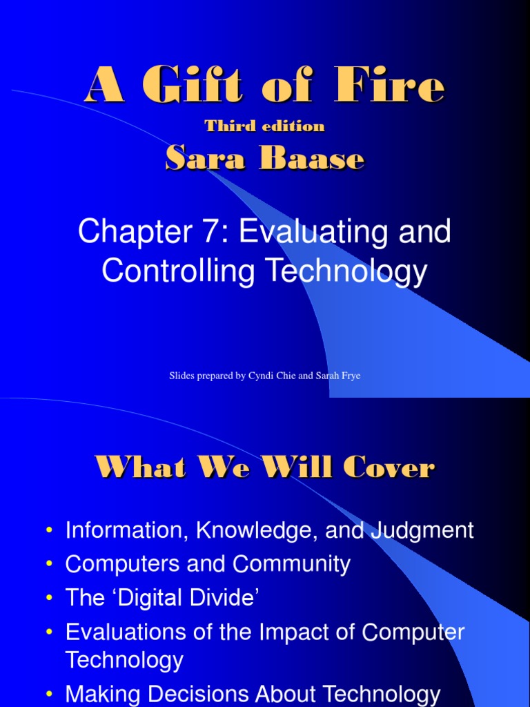 A Gift of Fire: Sara Baase | PDF | Computer Simulation | Social ...