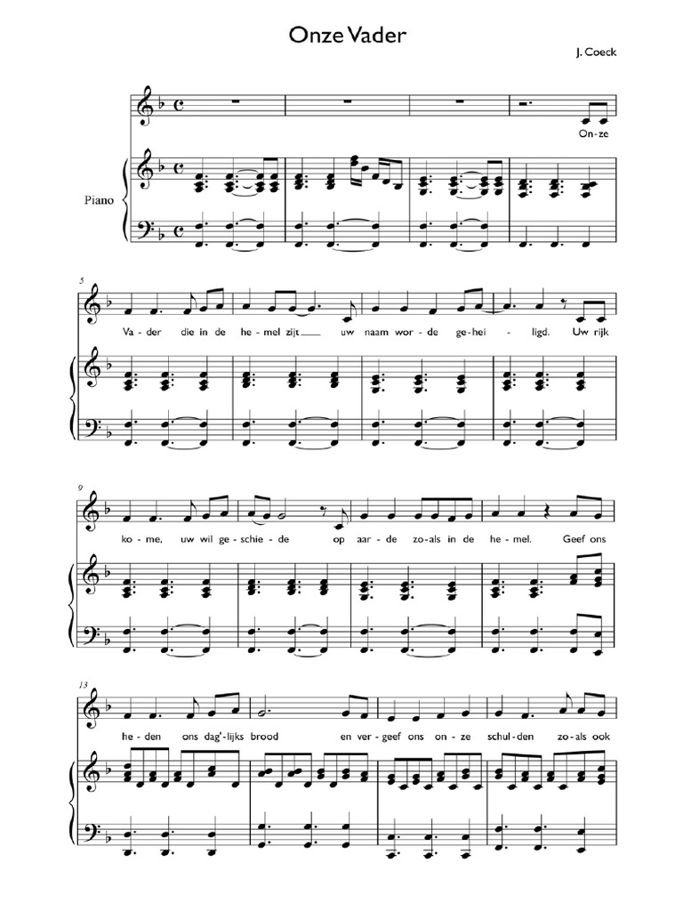 Jan Coeck - Onze Vader | PDF