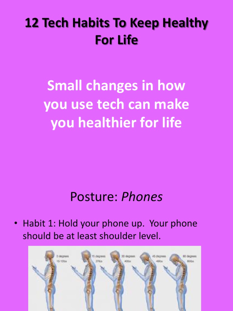 12 Tech Habits for Better Health | PDF | Wellness | Lifestyle