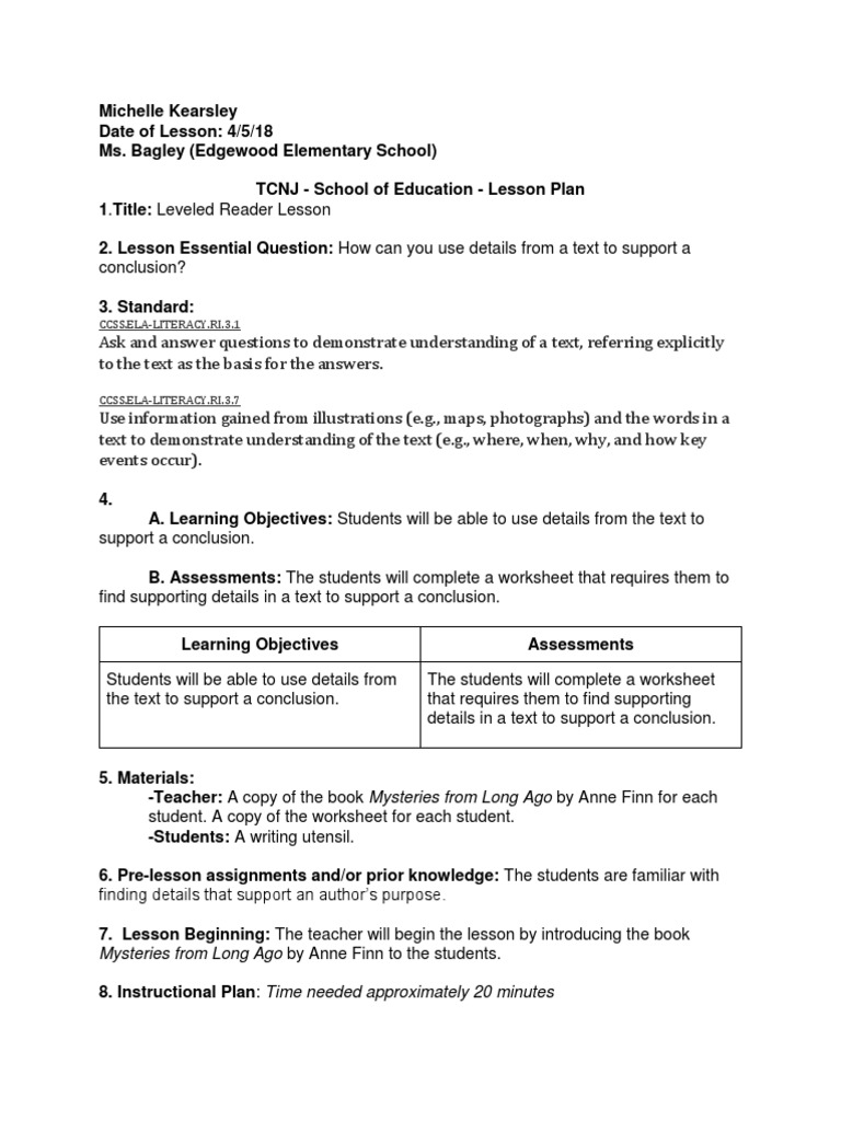 Leveled Reader Lesson | PDF | Lesson Plan | Teaching