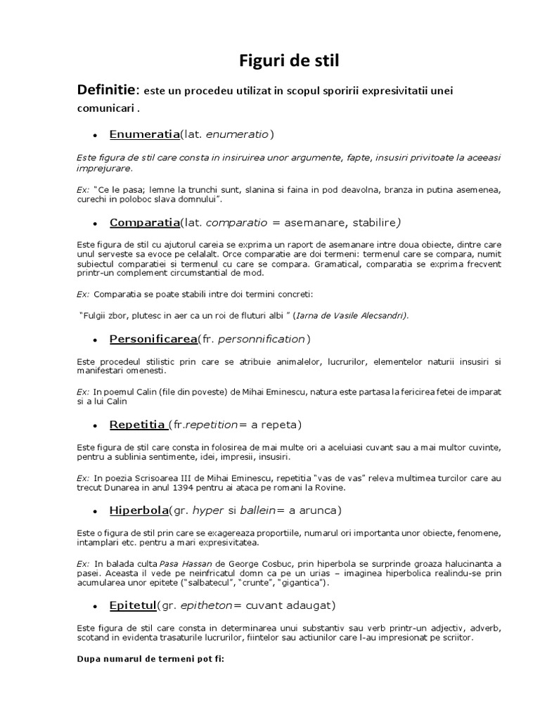 Figuri de Stil: Definitie | PDF