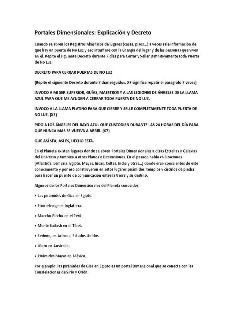 Portales Dimensionales | PDF | Karma | Sueño