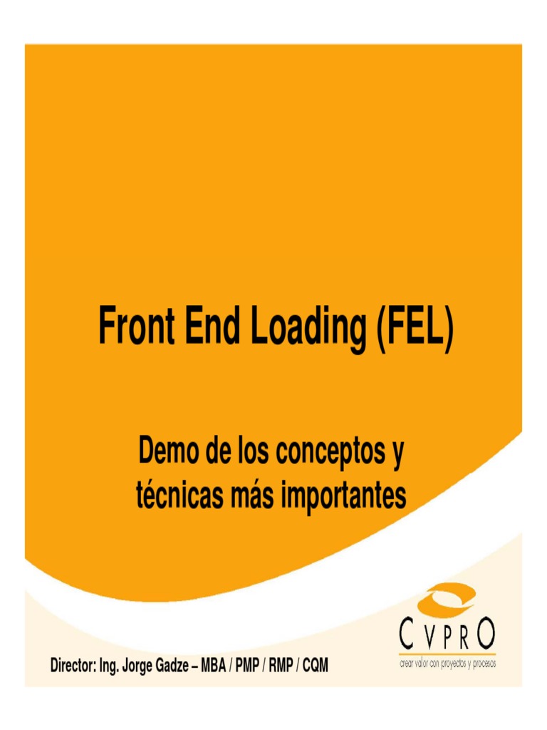 Front End Loading (FEL) PDF | PDF