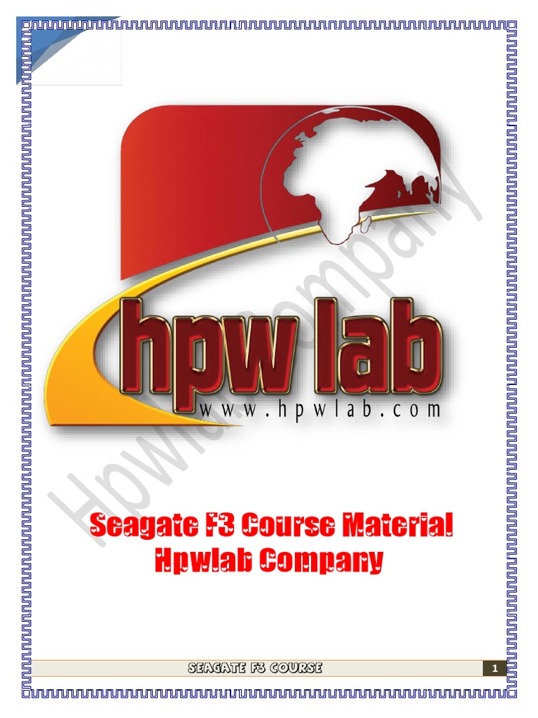 Seagate F3 Course Material | PDF | Booting | Hard Disk Drive