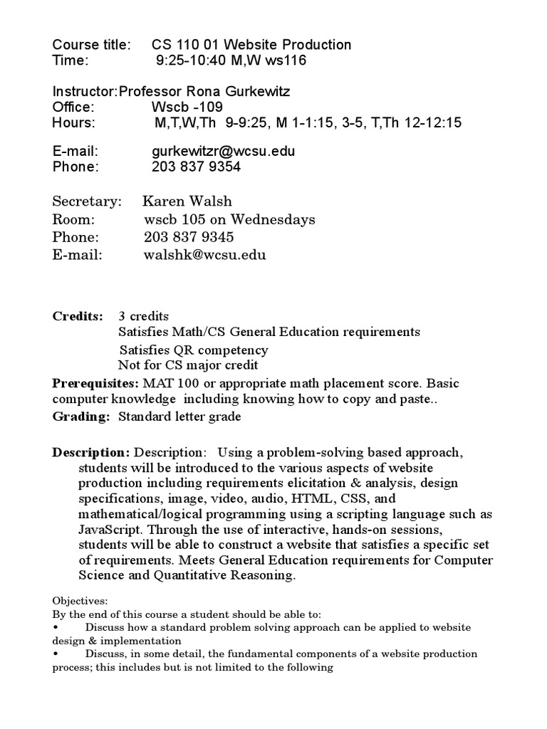 Credits: 3 Credits | PDF | Java Script | Web Page