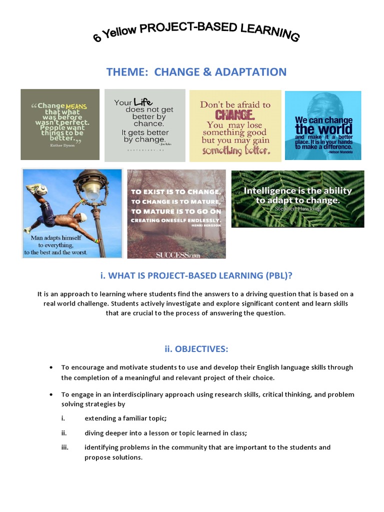 Sem2 PBL Lesson Plans 5-02c | PDF | Behavior Modification | Change
