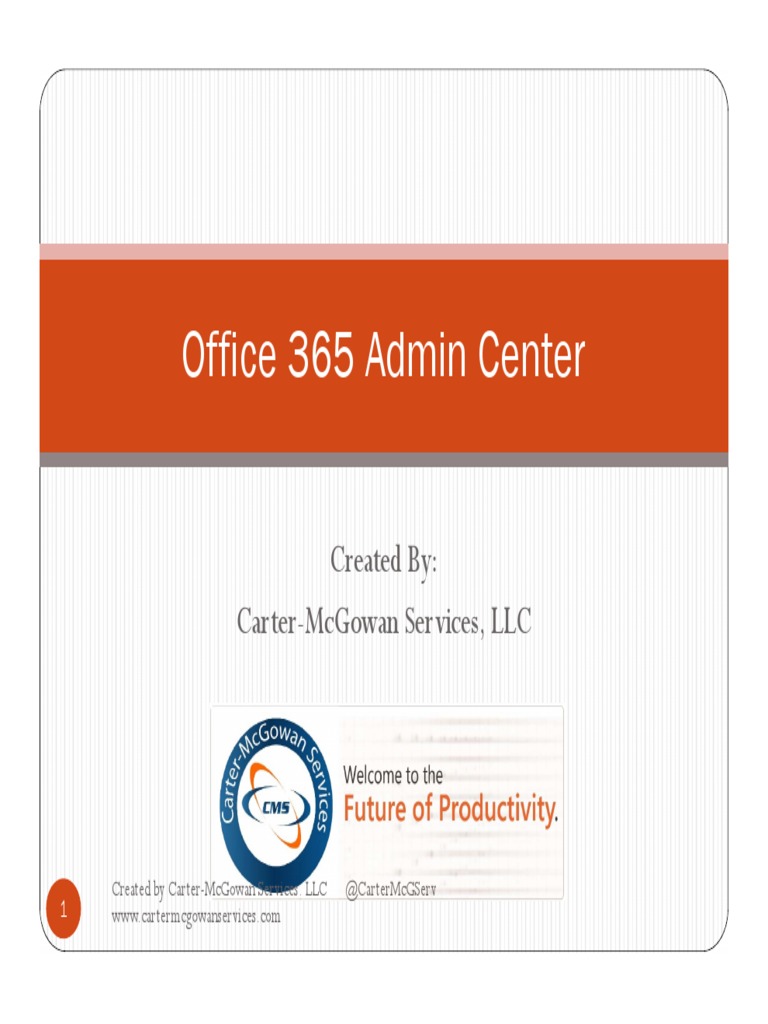 Office 365 Admin Portal Overview Guide | PDF | Office 365 | Share Point