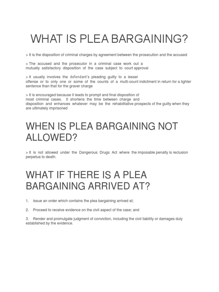 What Is Plea Bargaining | PDF | Plea Bargain | Plea