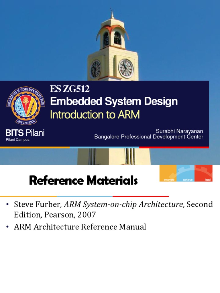 Lecture 1 - Introduction To ARM | PDF | Arm Architecture | Embedded System