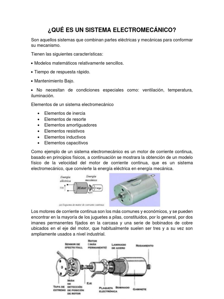 Sistema Electromecanico | PDF