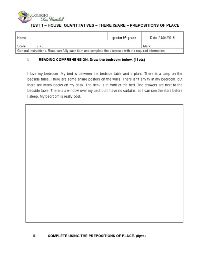 House Description Exercises for Grade 9 | PDF