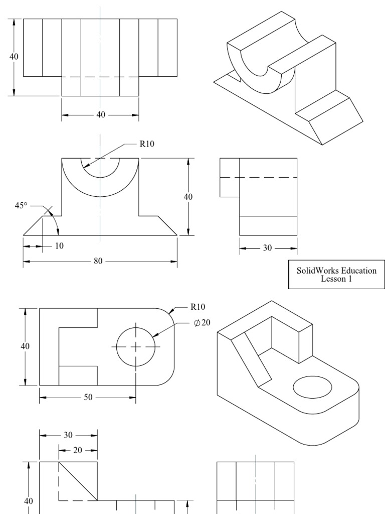 50 Exercise in SolidWorks PDF | PDF