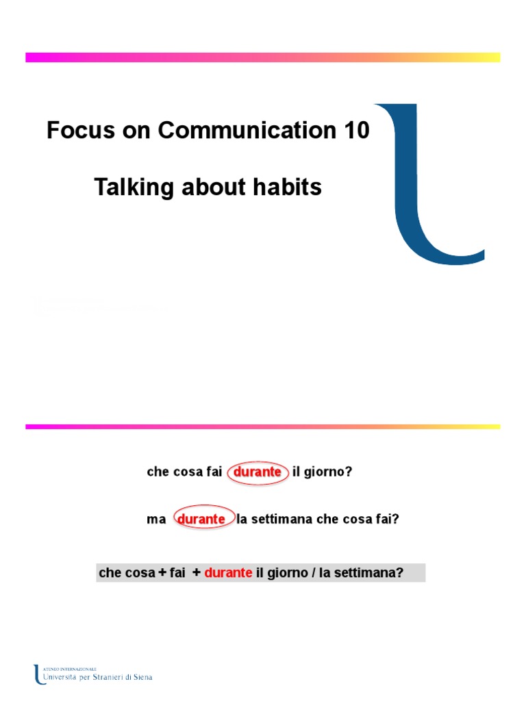 Slides Focus On Communication 10 | PDF