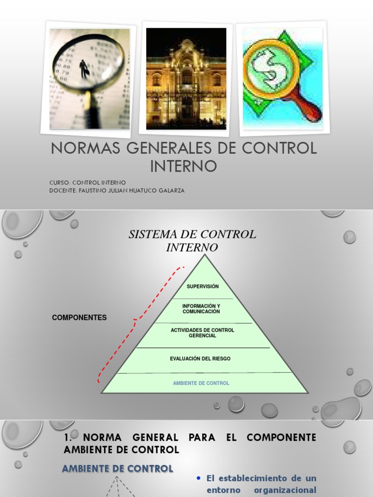 Normas Generales de Control Interno: Curso: Control Interno Docente ...