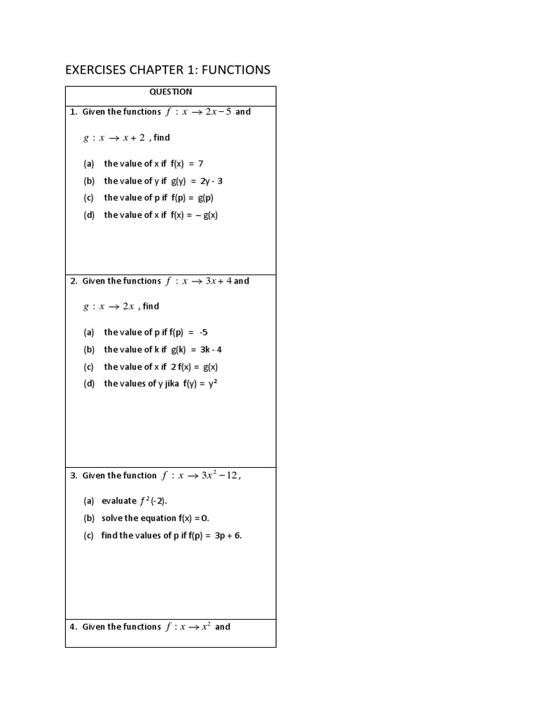 Add Math Exercises Chapter 1 Part1 | PDF