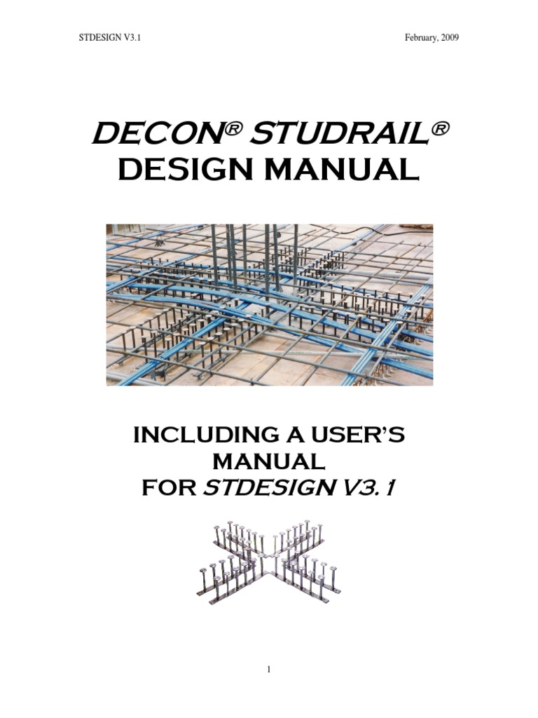 DECON STUDRAIL DESIGN MANUAL AND USER'S GUIDE FOR STDESIGN V3.1: A ...